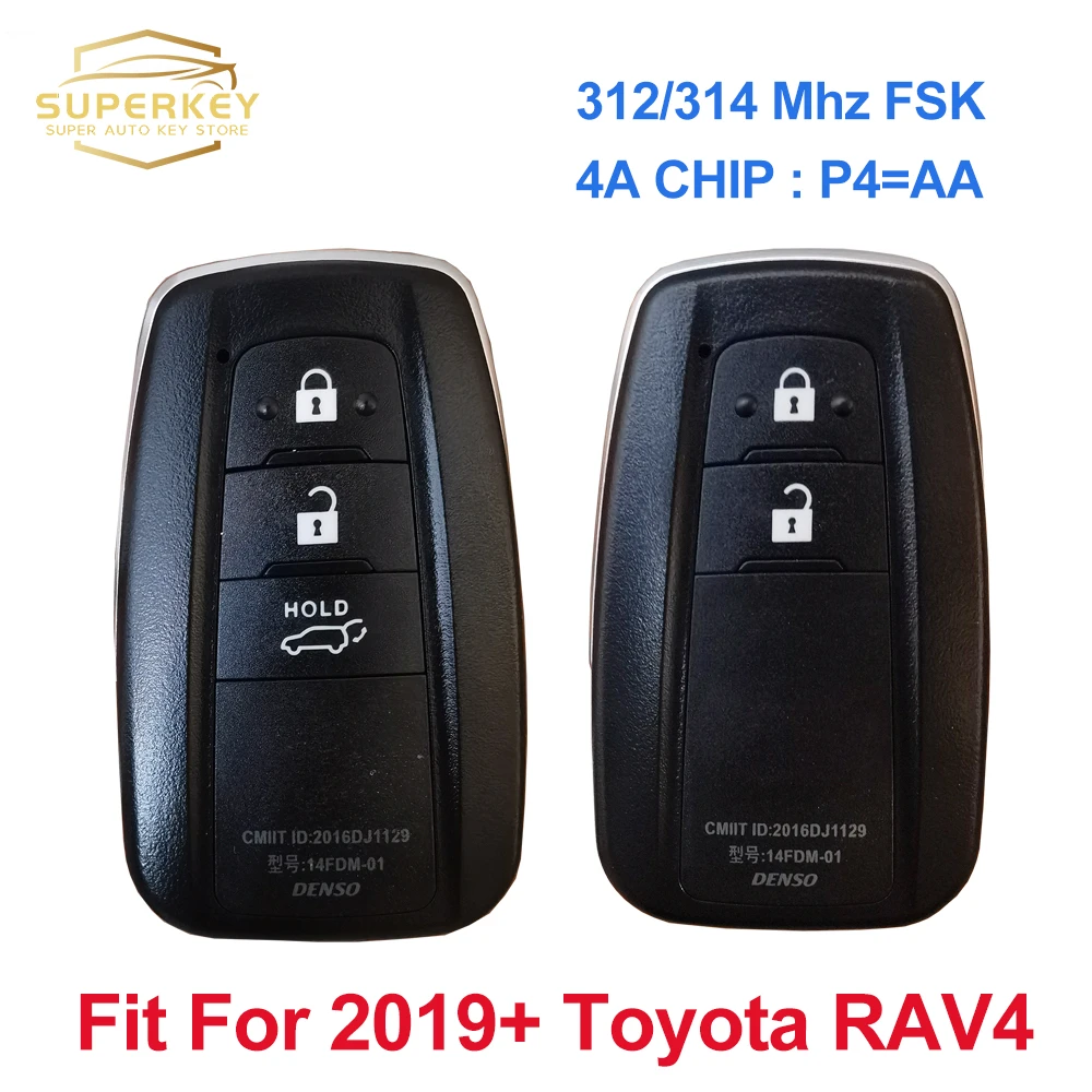 SUPERKEY HYQ14FBC Smart Key For 2018 2019 2020 2021 Toyota RAV4 For USA ...