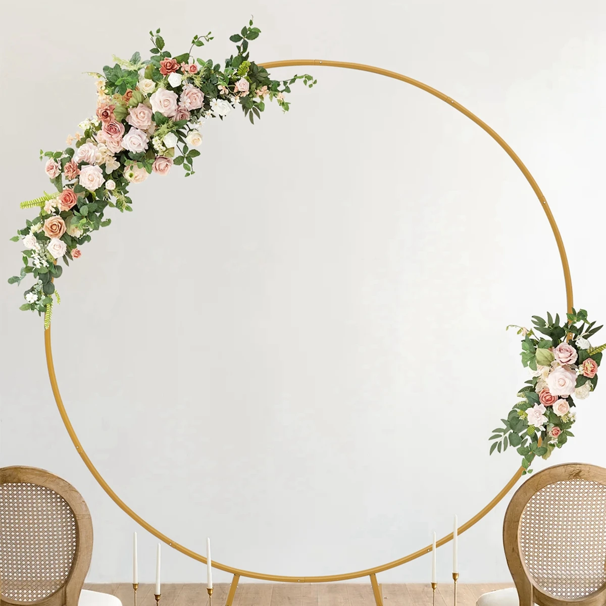 Wedding-Metal-Arch-Garland-Stand-Round-Backdrop-Stand-Wedding-Party ...