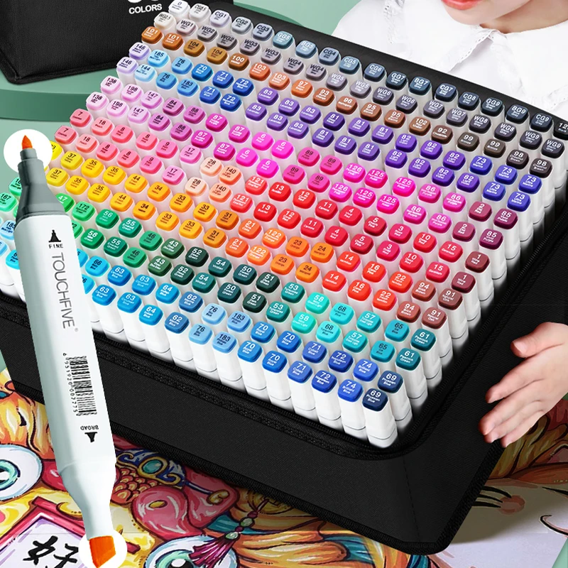 Touchfive-12-168-cores-marcadores-de-esbo-o-de-lcool-caneta-conjunto-de ...