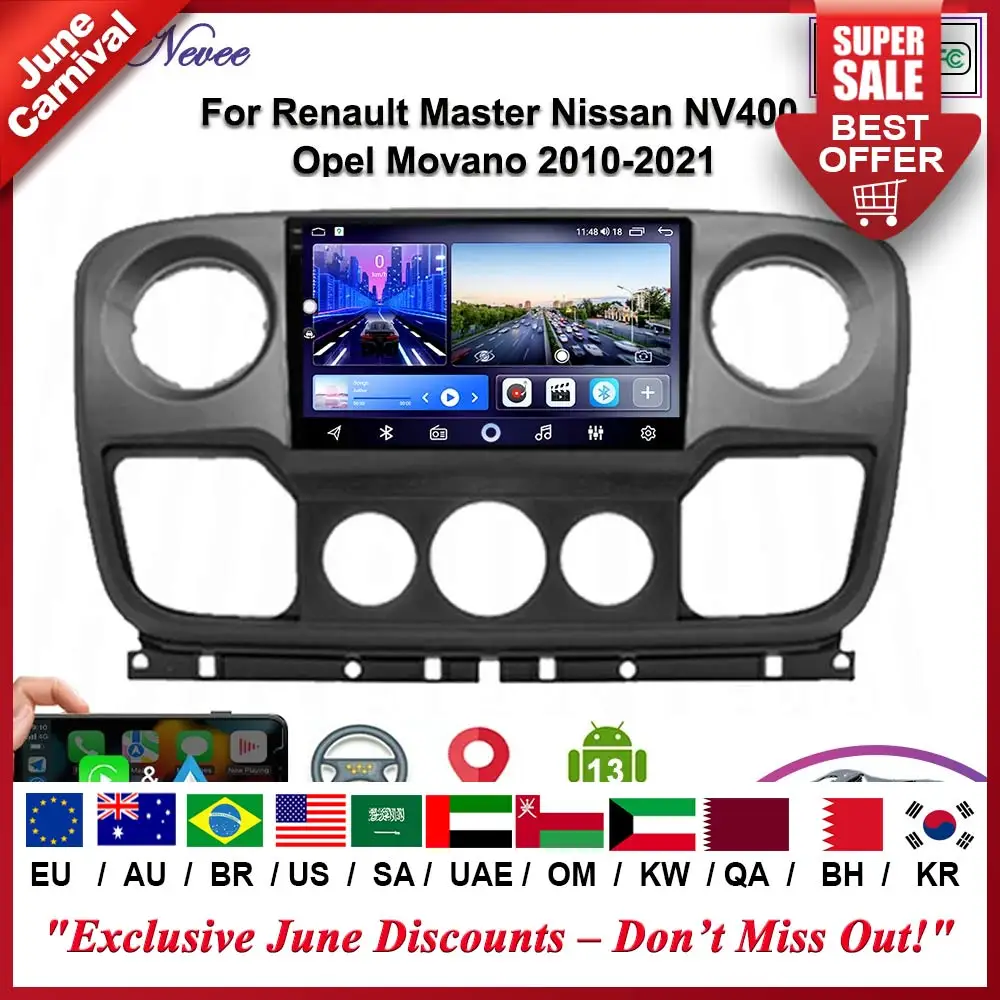 Android-13-Multimedia-For-Renault-Master-Nissan-NV400-Opel-Movano-2010 ...