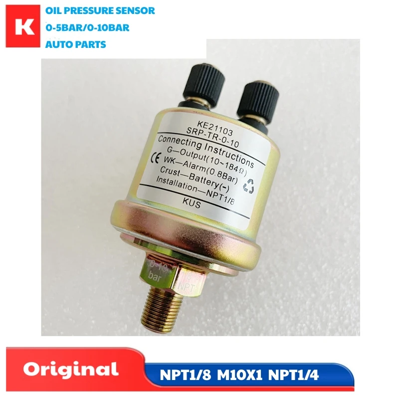 KUS Auto Mechanical Oil Pressure Sensors M10X1 NPT1/8 NPT1/4 Sending ...