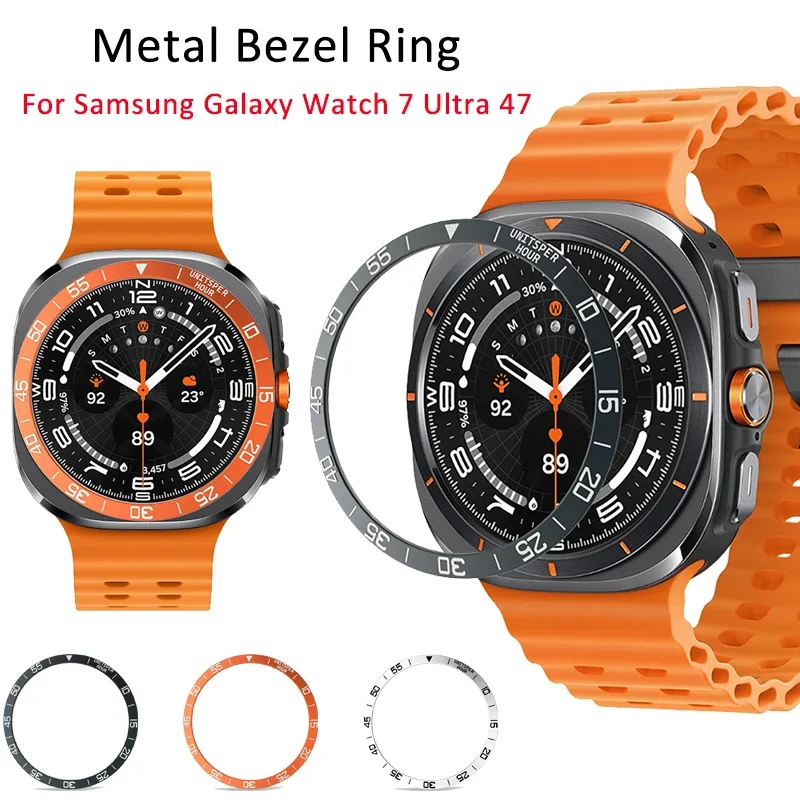 Metal Bezel Ring For Samsung Galaxy Watch 7 Ultra 47mm Protective Cover ...