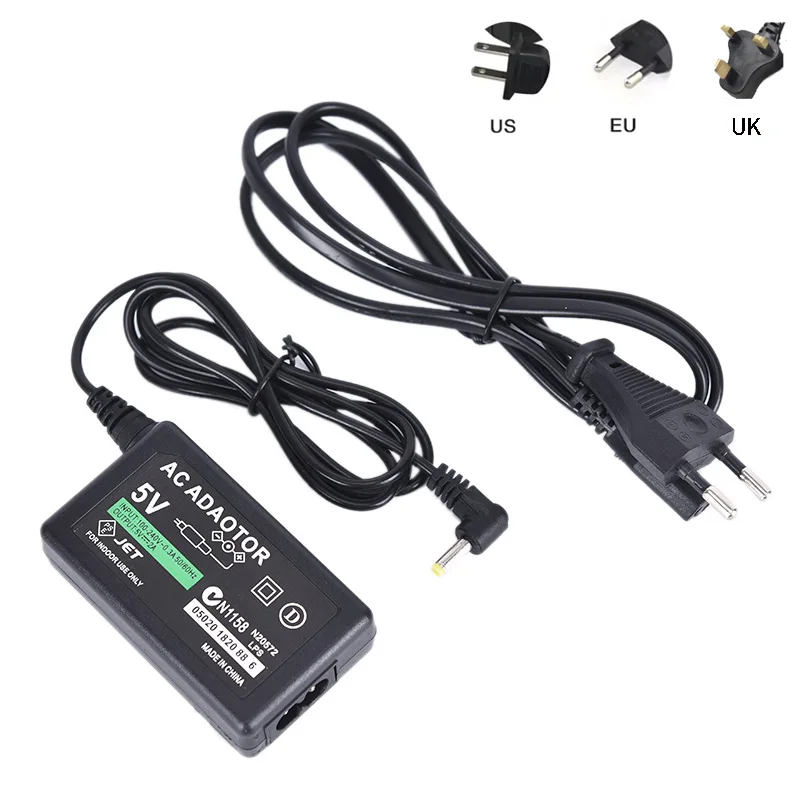 EU US UK Plug For Sony PSP 1000 2000 3000 Series AC Adapter Small And ...