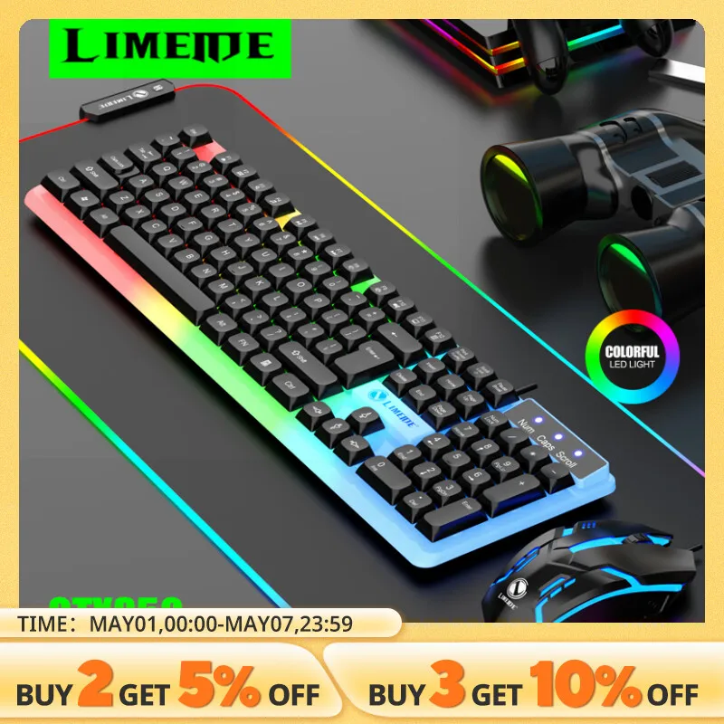 LIMEIDE-GTX350-Series-Wired-104-Keys-Membrane-Keyboard-Many-Kinds-of ...
