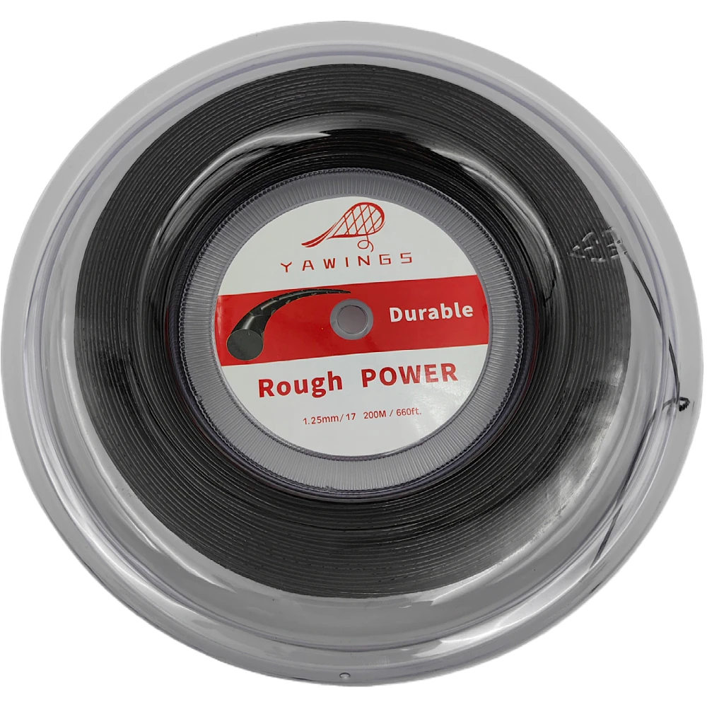 High Quality Big Banger Power Rough Tennis String 1.25MM Black Color 200M
