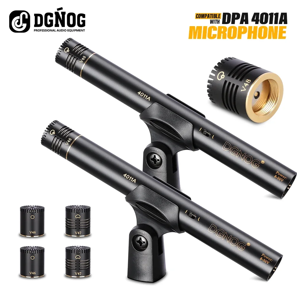 DGNOG-Brass-Pencil-Microphone-With-Omni-Cardioid-Supercardioid-Capsule ...