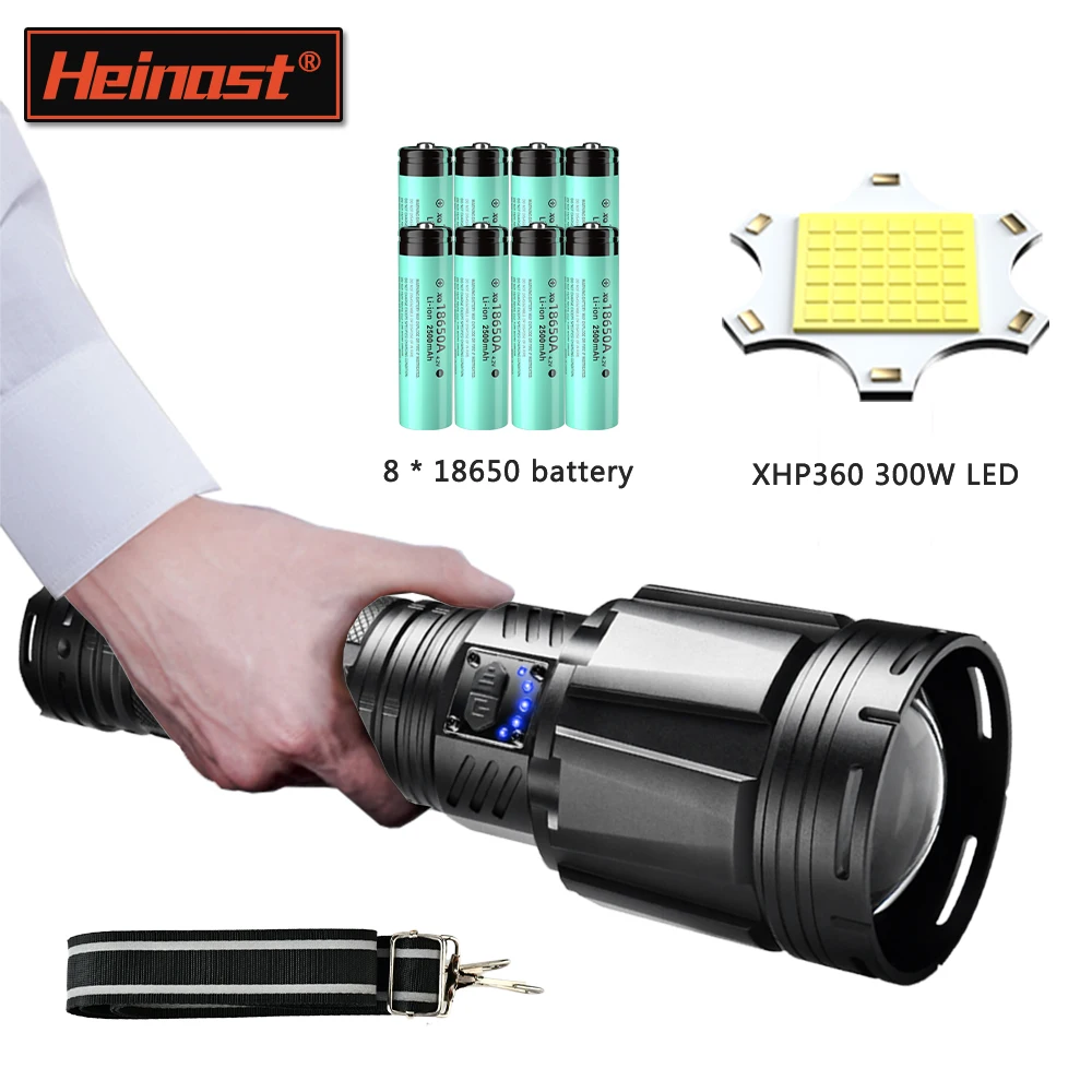 XHP360-LED-Flashlight-Super-Bright-Spotlight-Long-Range-Zoomable ...