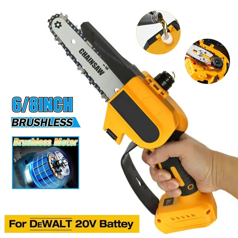6-8-Inch-Brushless-Chainsaw-for-DeWALT-18-20V-Battery-Cordless-Electric ...