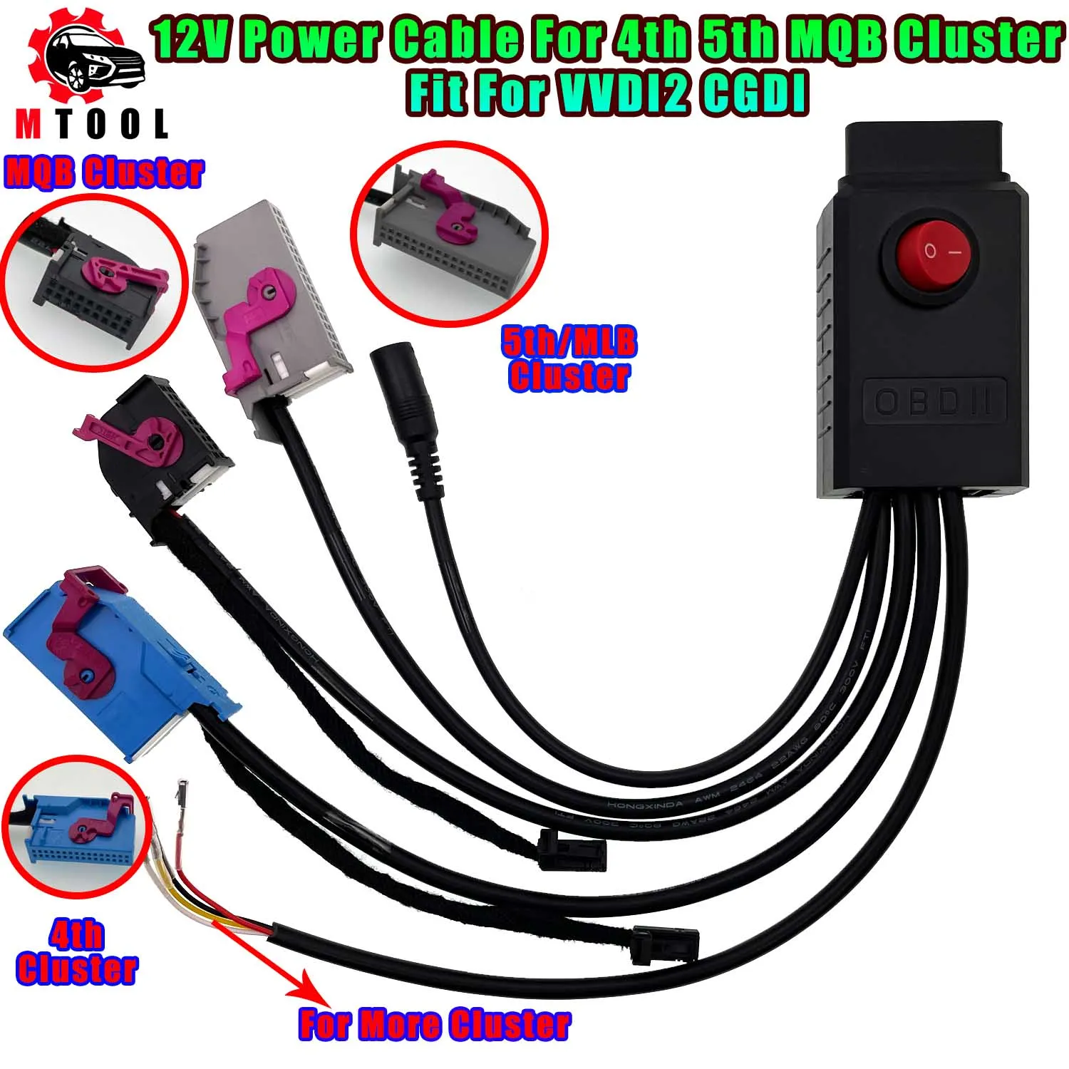 MQB-Cluster-12V-Power-Cable-4th-ID48-Key-Program-Cable-5th-Cluster ...