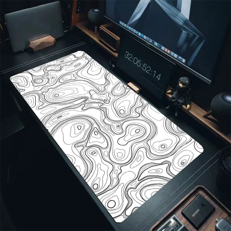 Black-And-White-Gaming-Mouse-Pad-Large-Mouse-Mat-Laptop-Desk-Mats ...
