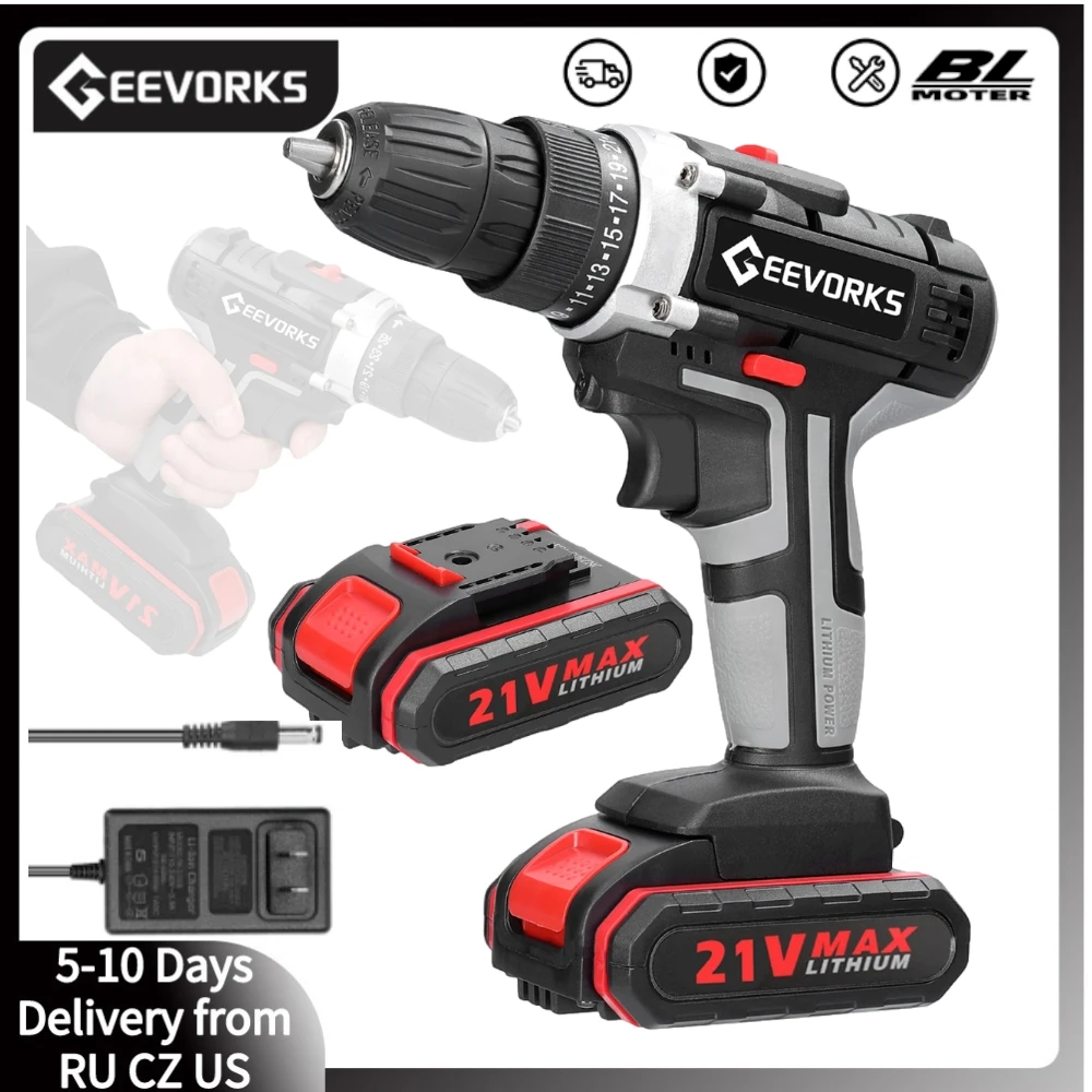 21V-Electric-Impact-Cordless-Drill-High-power-Battery-Wireless-Rechargeable-Hand-Drills-Home-DIY ...