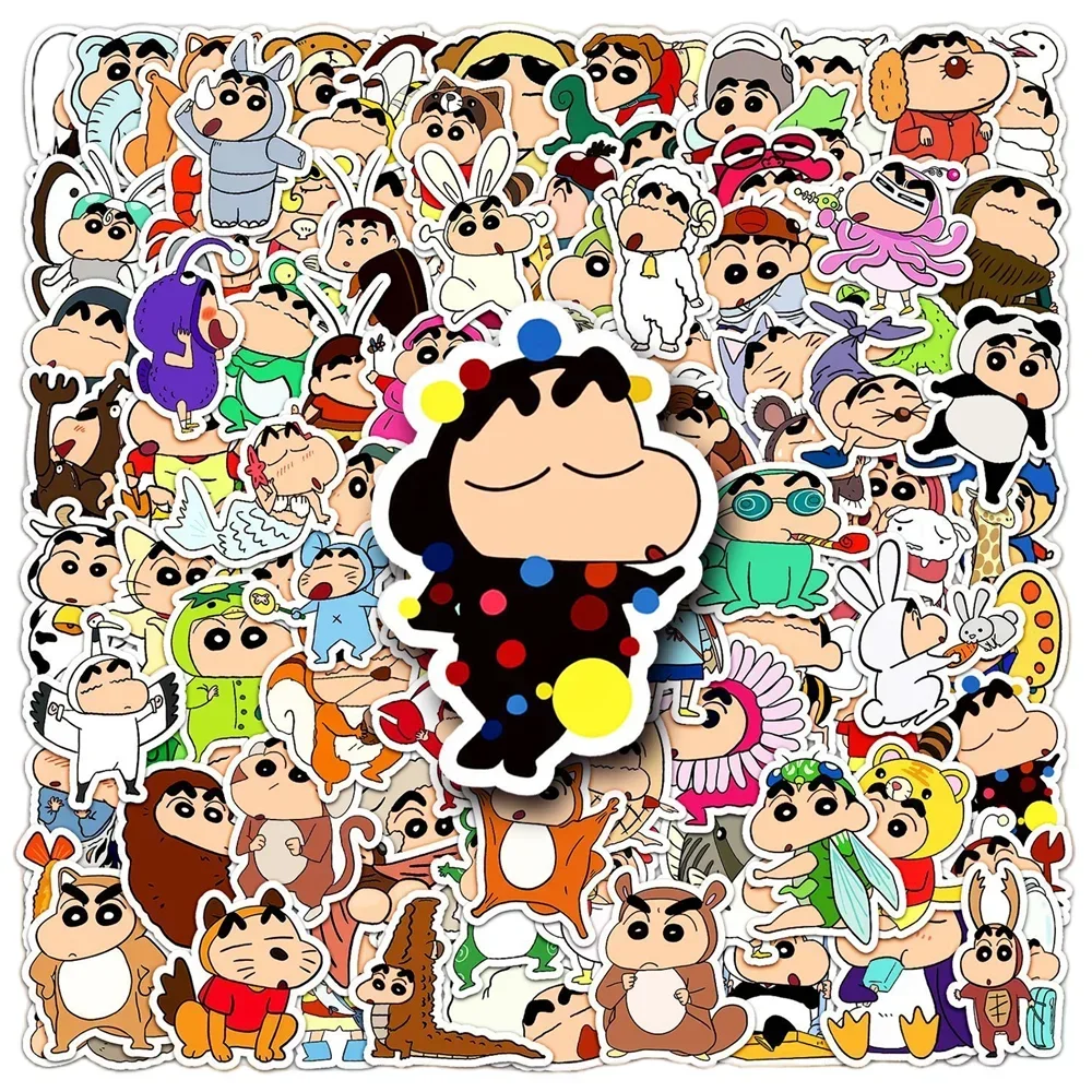 50-100PCS-Kawaii-Anime-Crayon-Shin-chan-Stickers-Skateboard-Suitcase ...