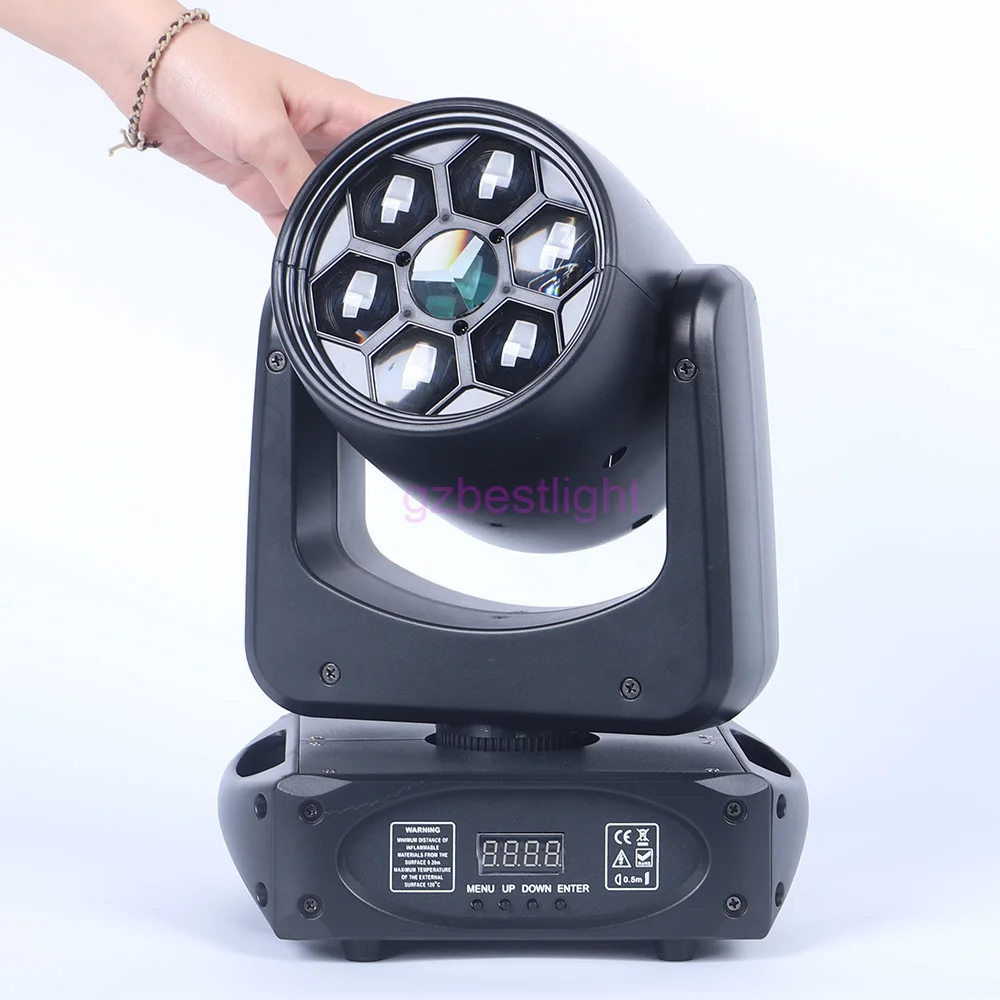 6x25W-6pcs-LED-RGBW-Bee-Eyes-Rotate-Lens-Moving-Head-Beam-Spot-75w-2in1 ...