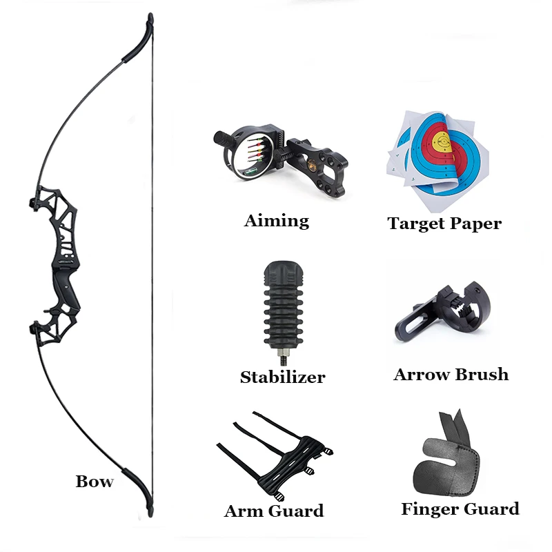 Toparchery-Recurve-Bow-20-30-40-50lbs-Archery-Bow-Aluminum-Right-Hand ...