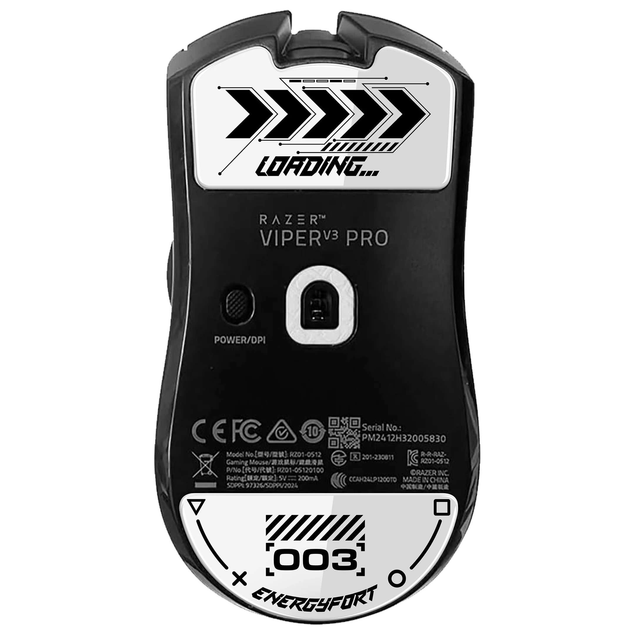 Mouse Glasses Skates for RAZER VIPER V3 PRO Mice Skin Sticker Side Anti ...
