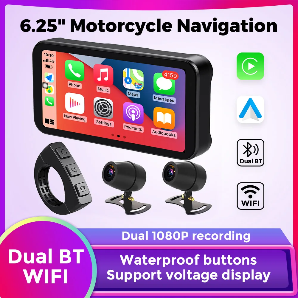 Motorcycle-Portable-Wireless-Carplay-Android-Auto-GPS-Navigation-6-25 ...