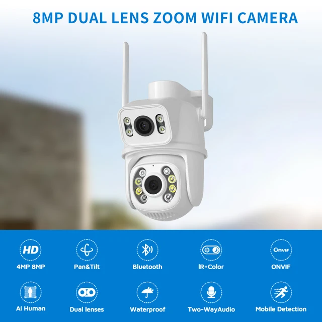 GuoanVision 4K PTZ Wireless Outdoor Surveillance Camera - TECHTRONICS SHOP