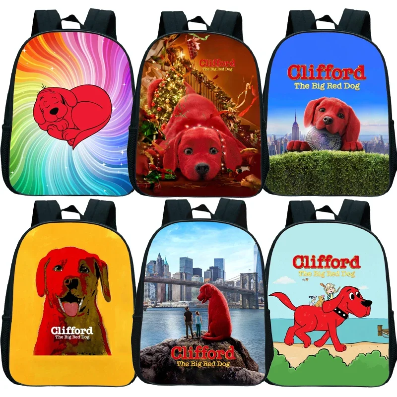 Clifford the Big Red Dog Backpack Child Kids Kindergarten Bookbags ...