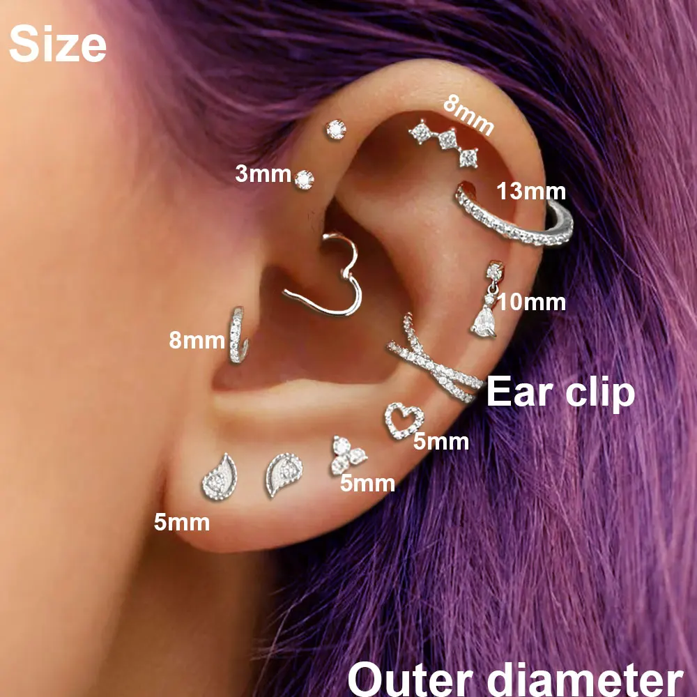 Herz Reifen Tragus Piercing