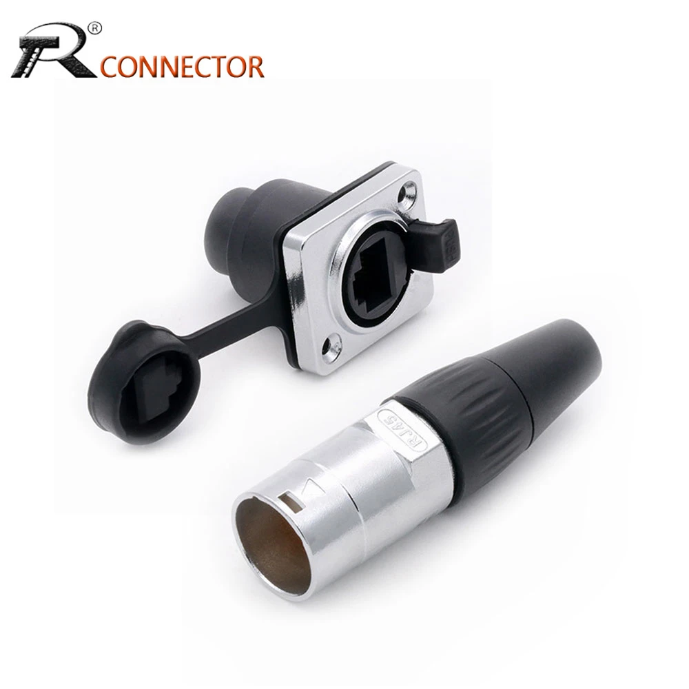 New Hot Sale Rj45 Waterproof Connector Sockets,rj45 Female Connectors, Ethernet Connector,ip65 ...