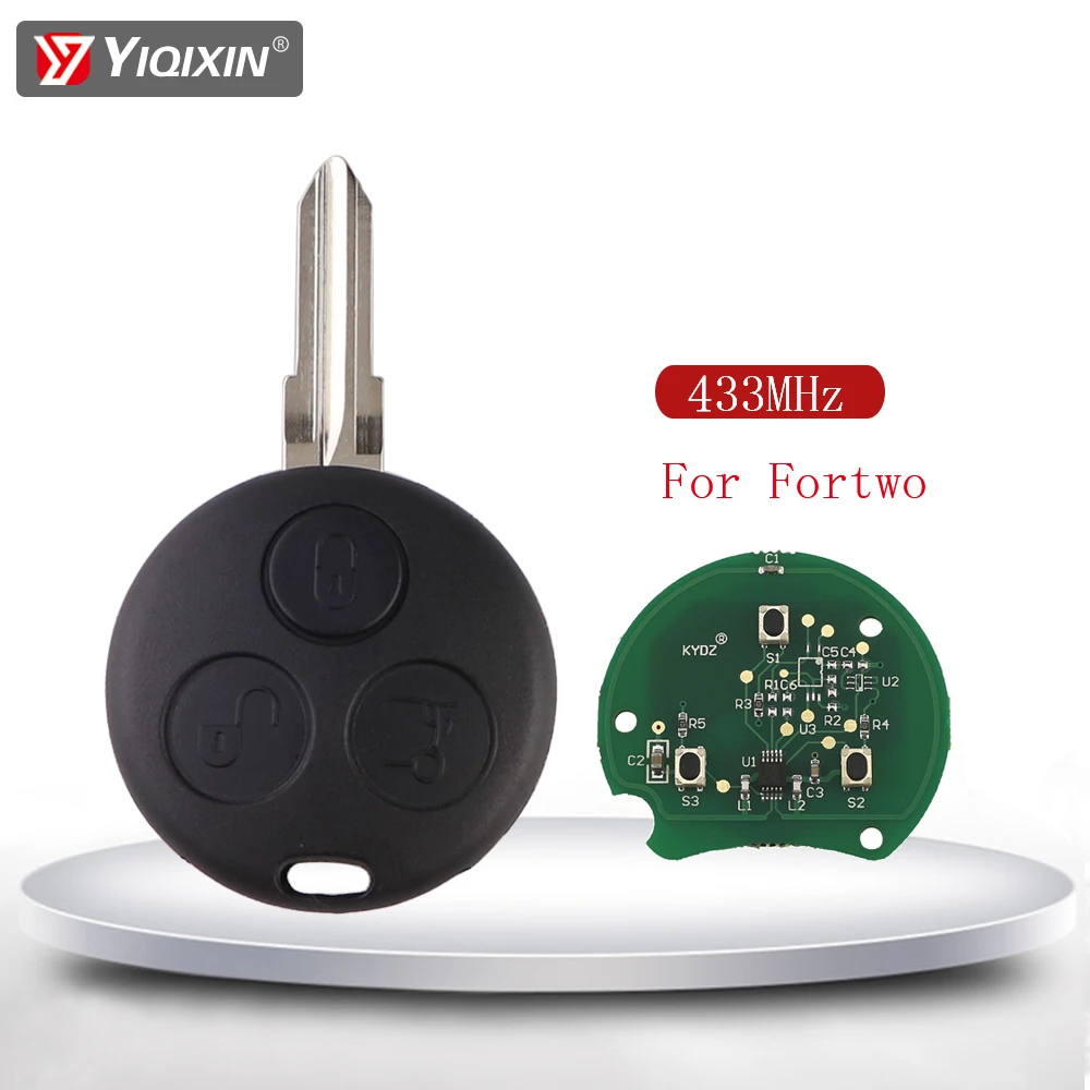 YIQIXIN 433Mhz Remote Car Key Keyless Entry For Mercedes Benz Smart ...