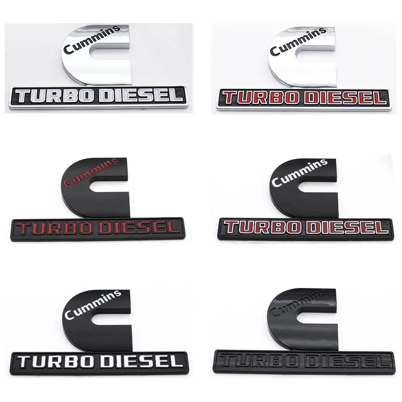 1 pièces Cummins Turbo Diesel ABS voiture arrière logo autocollant ...