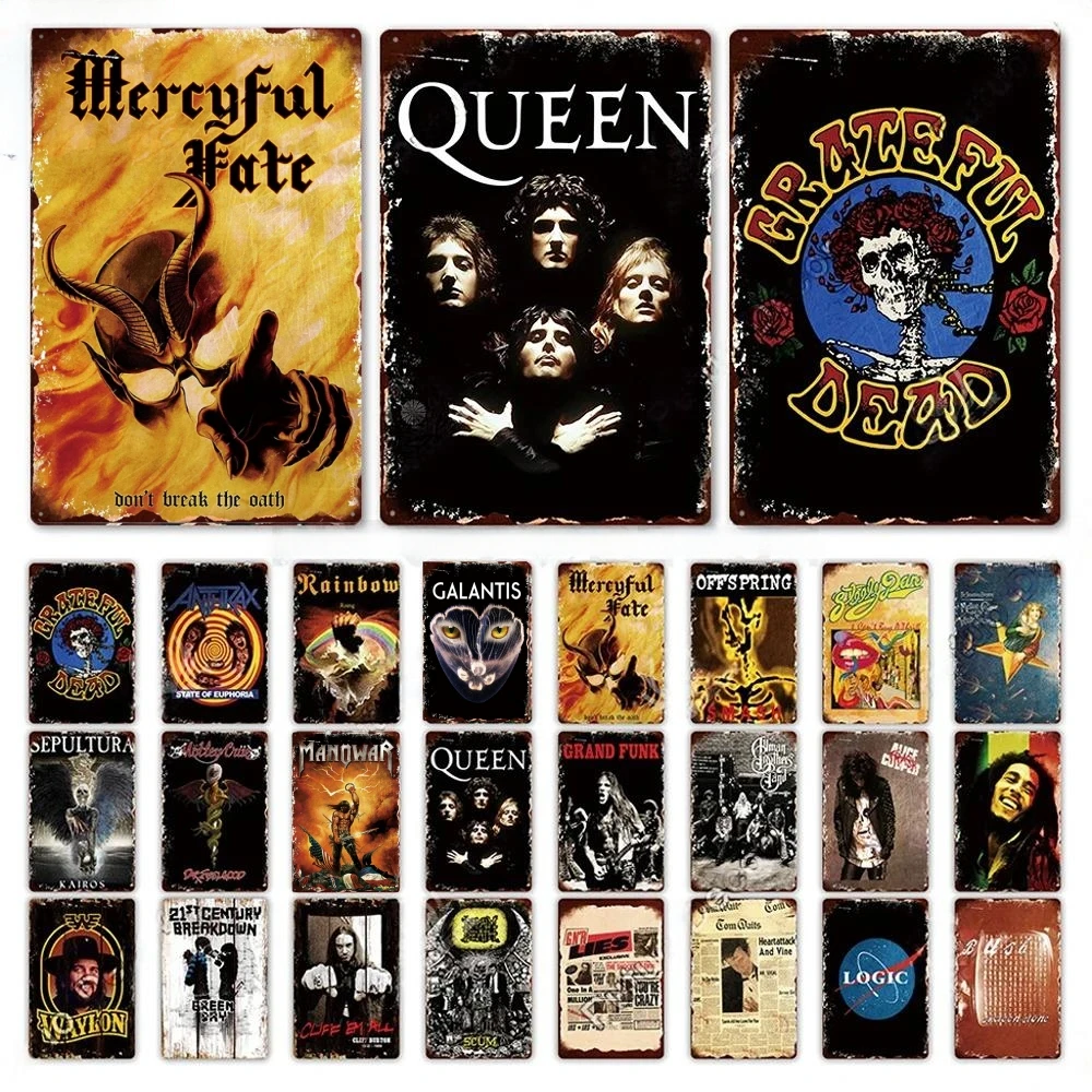 FJ-Rock-Band-Posters-Decor-Metal-Signs-Vintage-Metal-Tin-Sign-Plaque ...