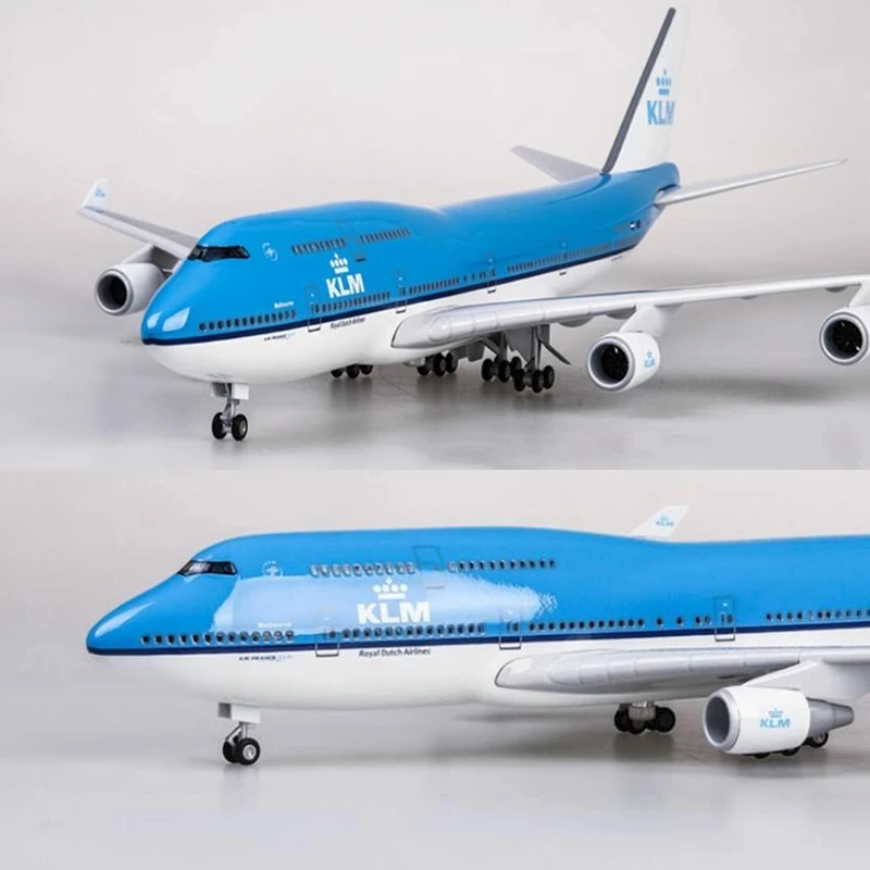 KLM-Airlines-47CM-1-150-Scale-747-Boeing-Model-Aircraft-LED-Light-Die ...