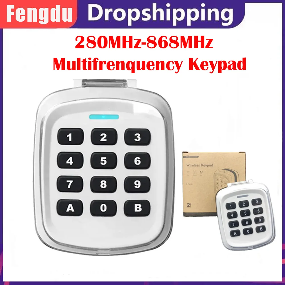 Garage-Door-Openers-Rolling-Code-Multi-frequency-Keypad-Wireless-Keypad ...