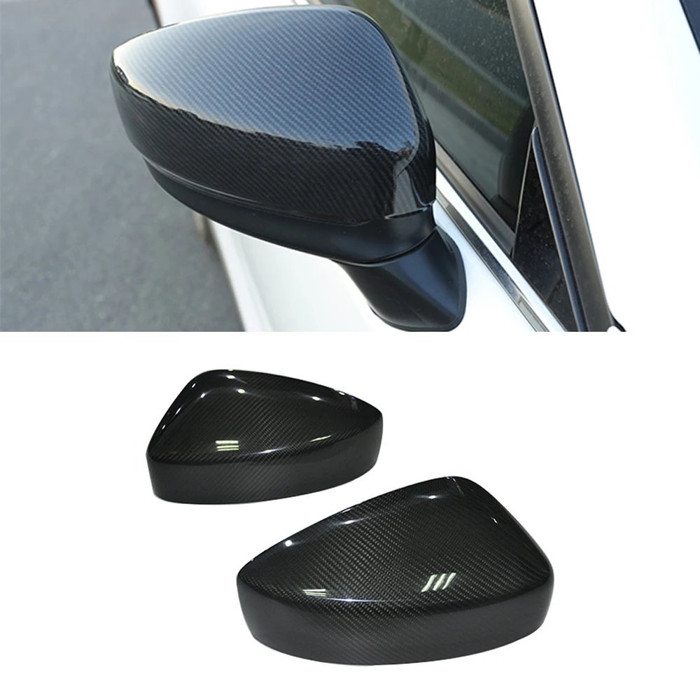 Real-Carbon-Fiber-Car-Rearview-Side-Mirror-Cover-Cap-Exterior-Door-Rear ...