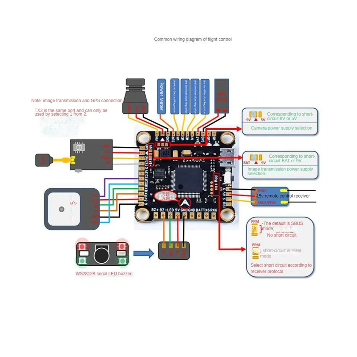 F4V3S F4 V3 V3S PLUS Flight Controller Board Built-in Barometer OSD for ...