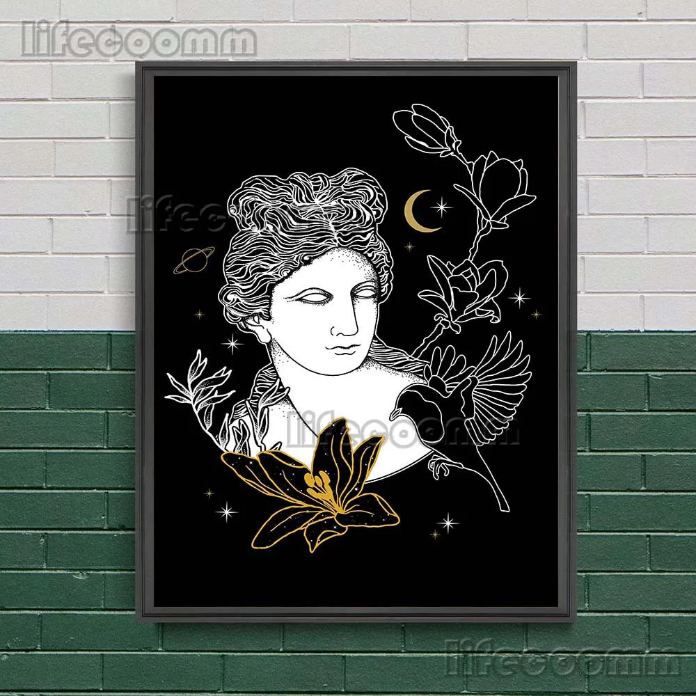 African Moon Goddess Paintings