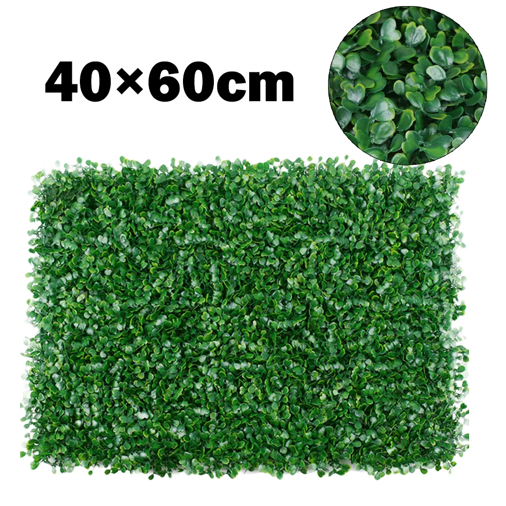 40x60cm Artificial Plant Walls Grass Wall Panel Foliage Hedge Grass Mat ...