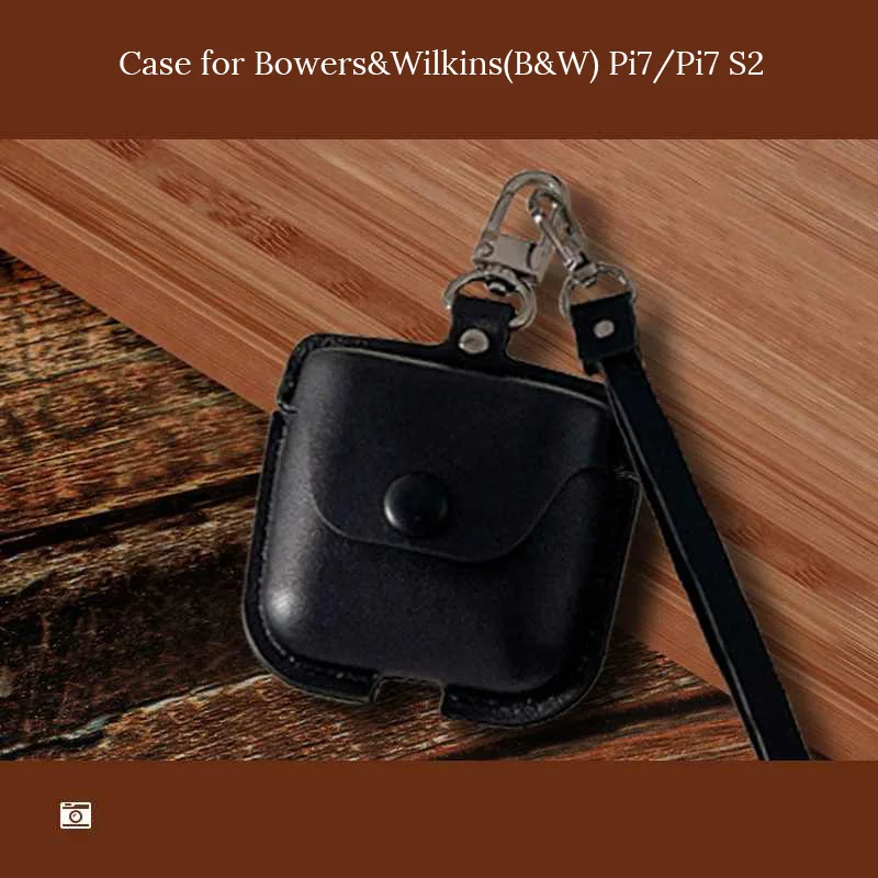 Luxury PU Leather Case for Bowers&Wilkins Pi7/Pi7 S2 Earbuds with Strap ...