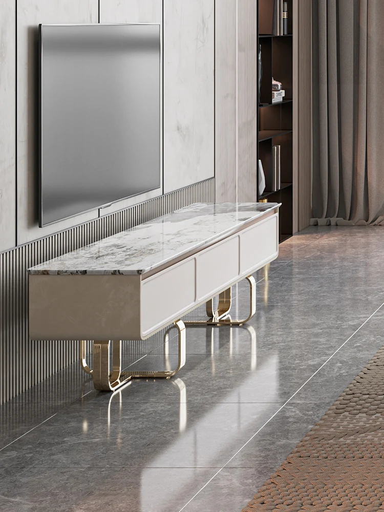 Italian-light-luxury-marble-TV-cabinet-high-end-Nordic-living-room ...
