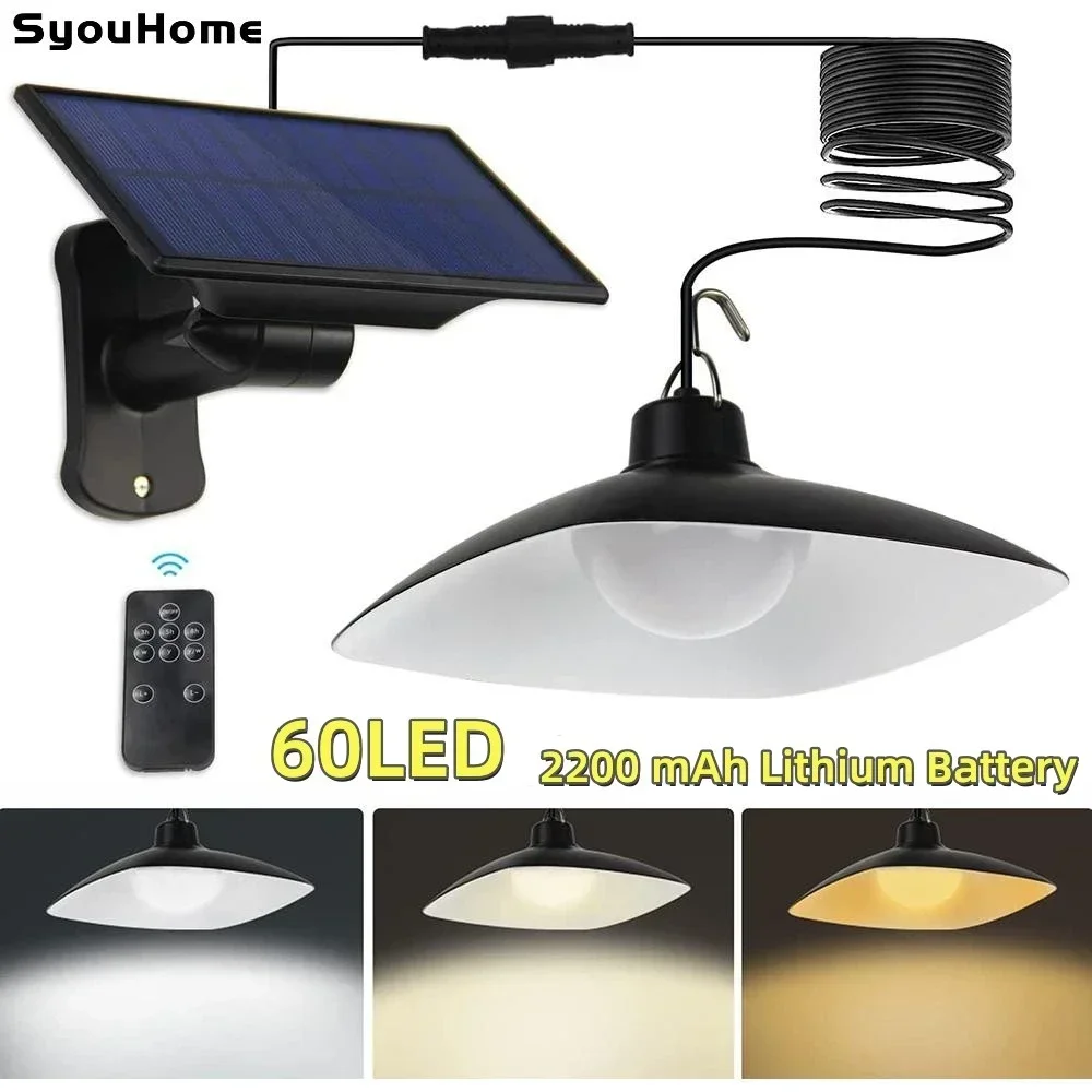 Solar-Pendant-Light-Outdoor-Indoor-Waterproof-3-Color-60-LED-with ...