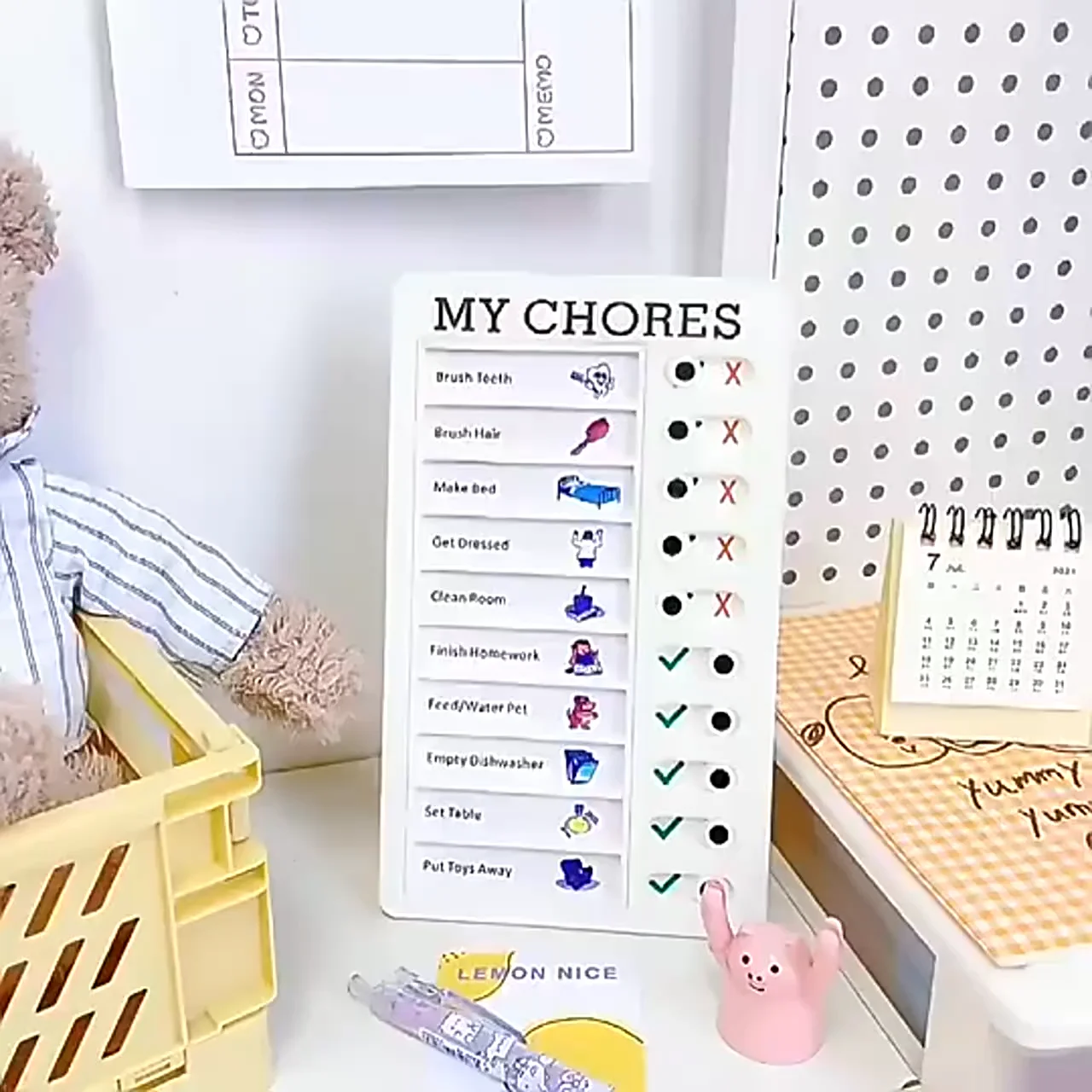 Reusable My Chores Checklist Task Board Daily Schedule Planner Memo Chore Chart Kid ...