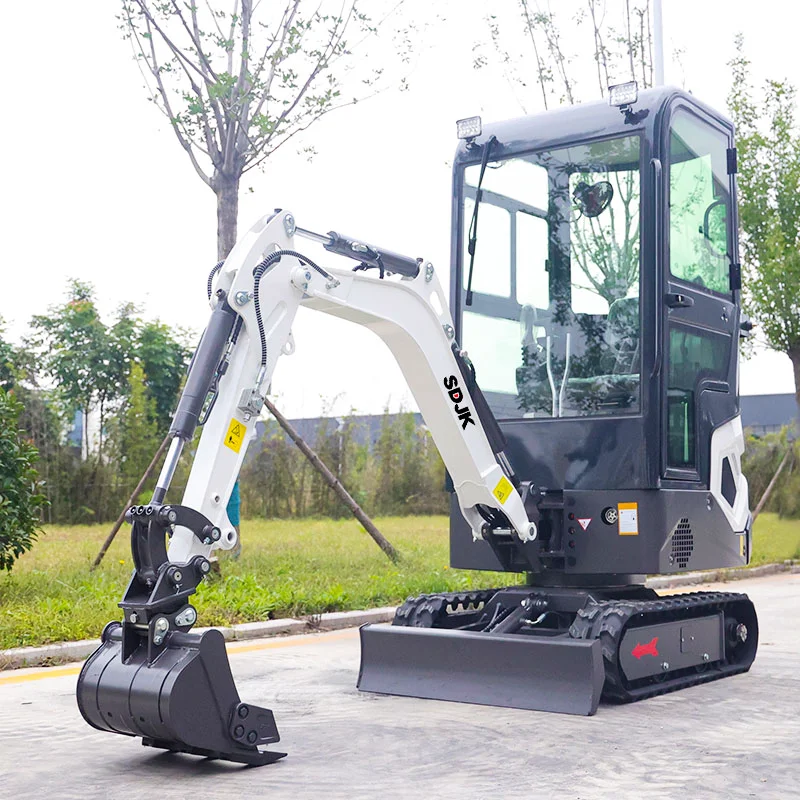 mini excavator farm garden small excavator with cab 1 ton excavator ...
