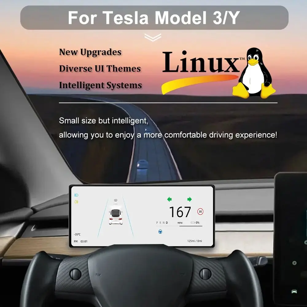 Wireless-Carplay-Android-Auto-Linux-for-Tesla-Model-3-Y-Digital ...