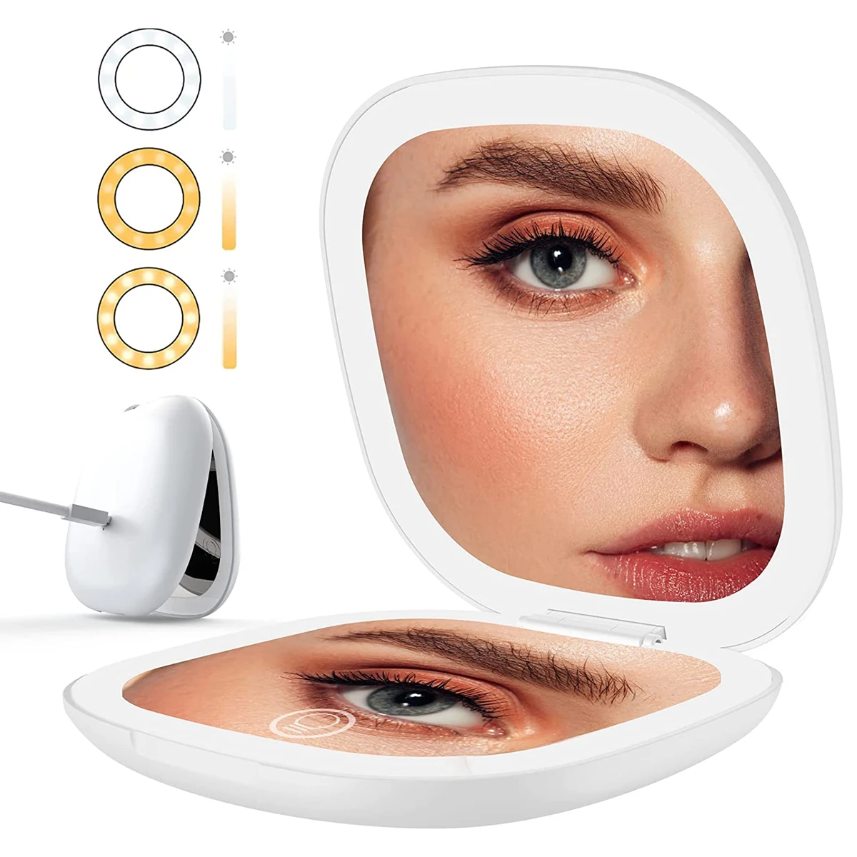 Touch-Screen-LED-Makeup-Compact-Mirror-Double-Sided-Travel-Makeup ...