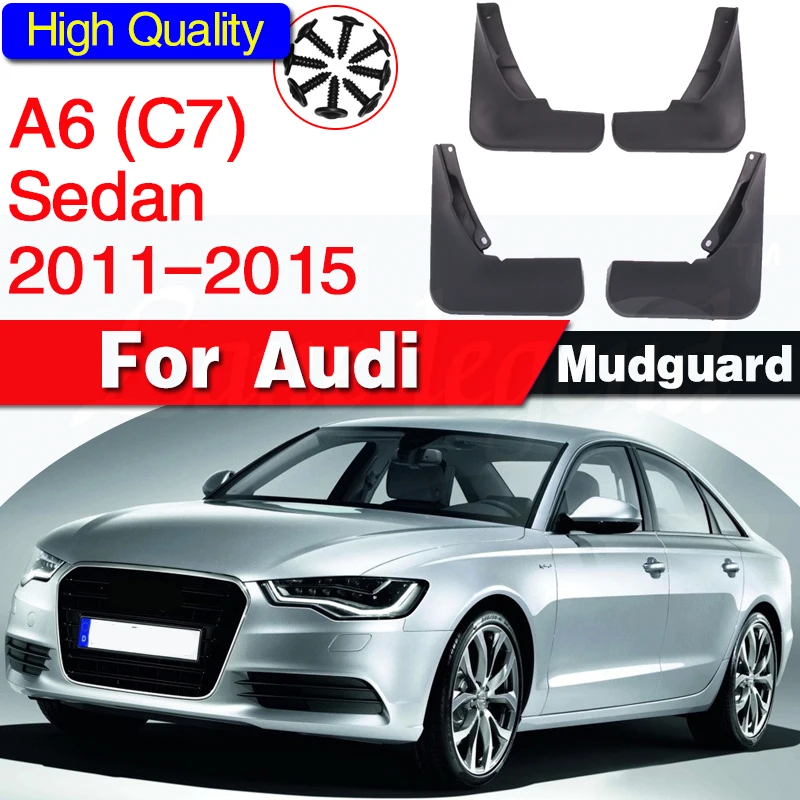 4-PCS-Car-Mud-Flaps-for-Audi-A6-Sedan-Saloon-Avant-C7-2011-2015 ...