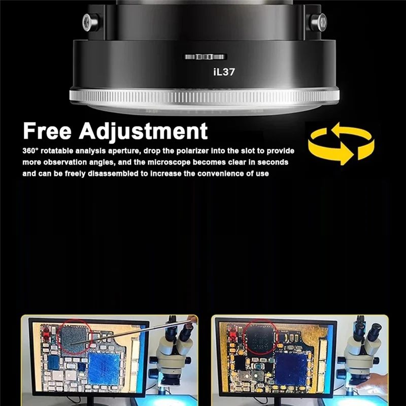 Specialized IL37 Polarized LED Ring Light Lamp For Microscope Anti ...