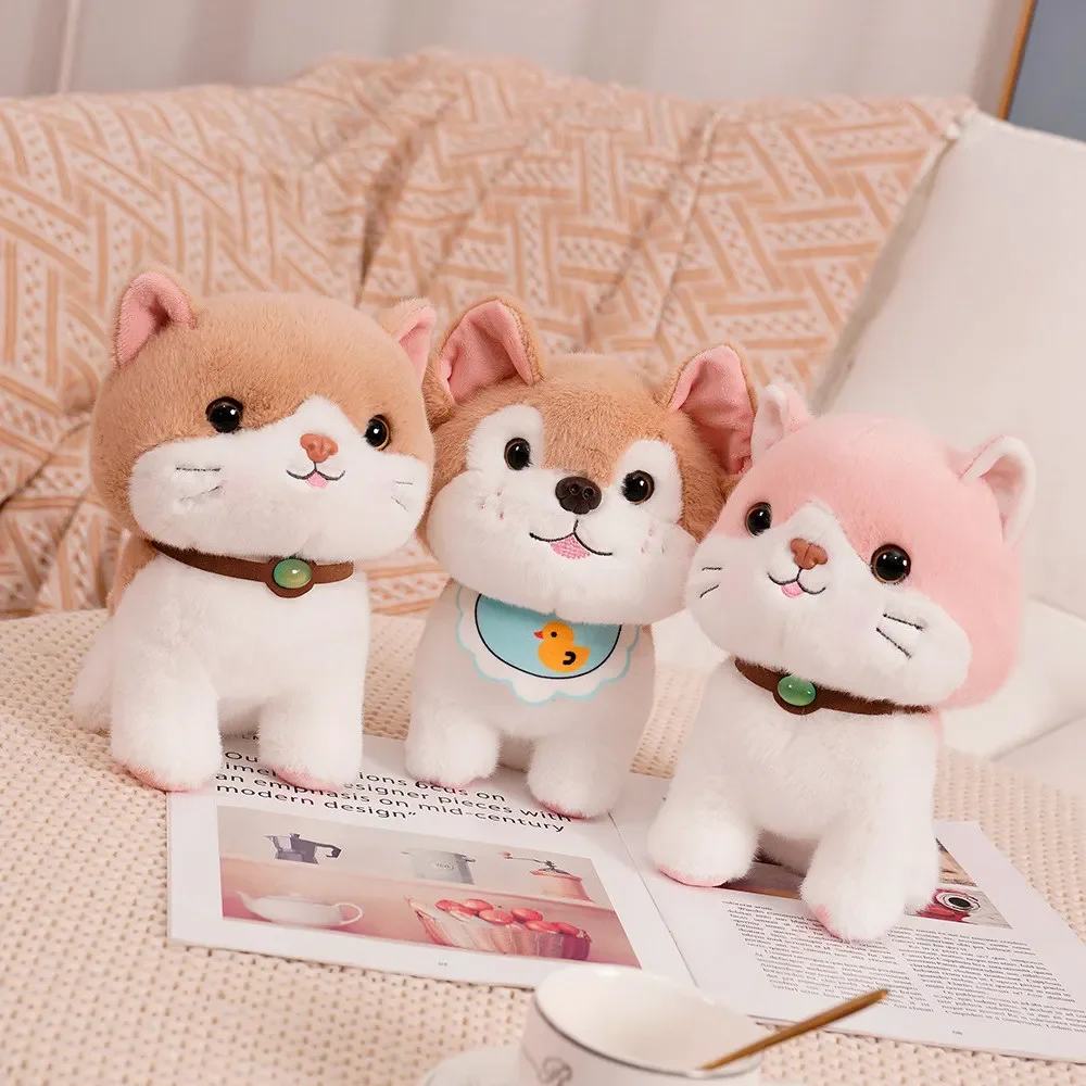 25cm-Cute-Small-Bib-Plush-Cat-Dog-Doll-Soft-Cotton-Kawaii-Stuffed-Baby ...