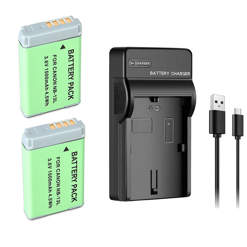 1500mAh NB 13L NB13L NB-13L Battery + USB Charger for Canon PowerShot ...