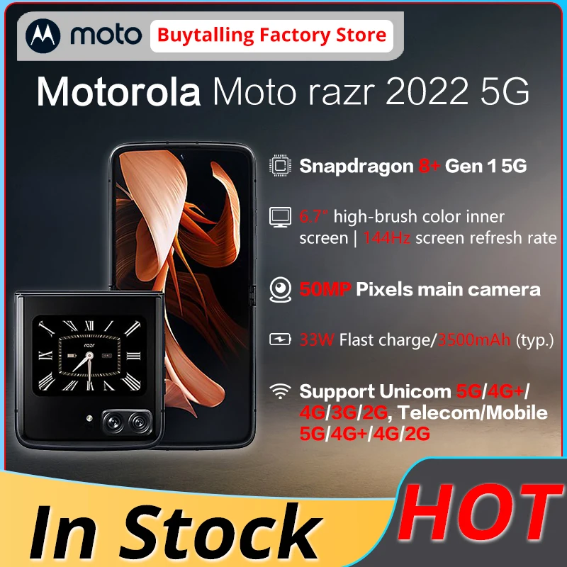 Motorola Moto Razr 2022 5g Smartphone 6.7 Polegada Tela Dobrada ...