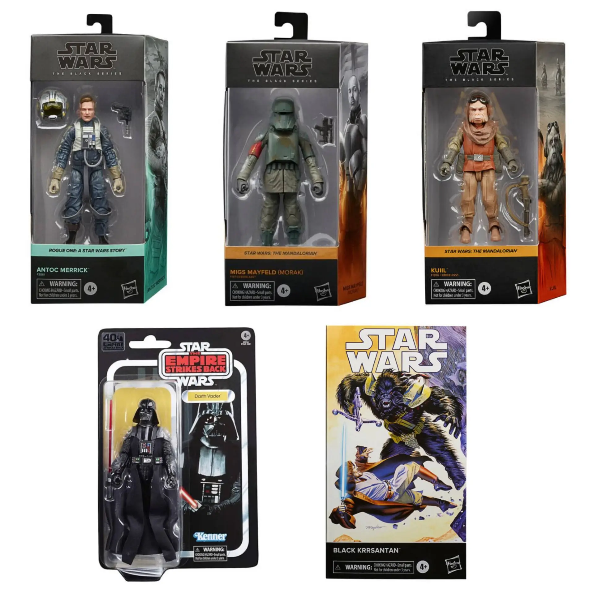 Figura de acción de Star Wars, serie negra, Migs, Mayo, Morak, Antoc ...
