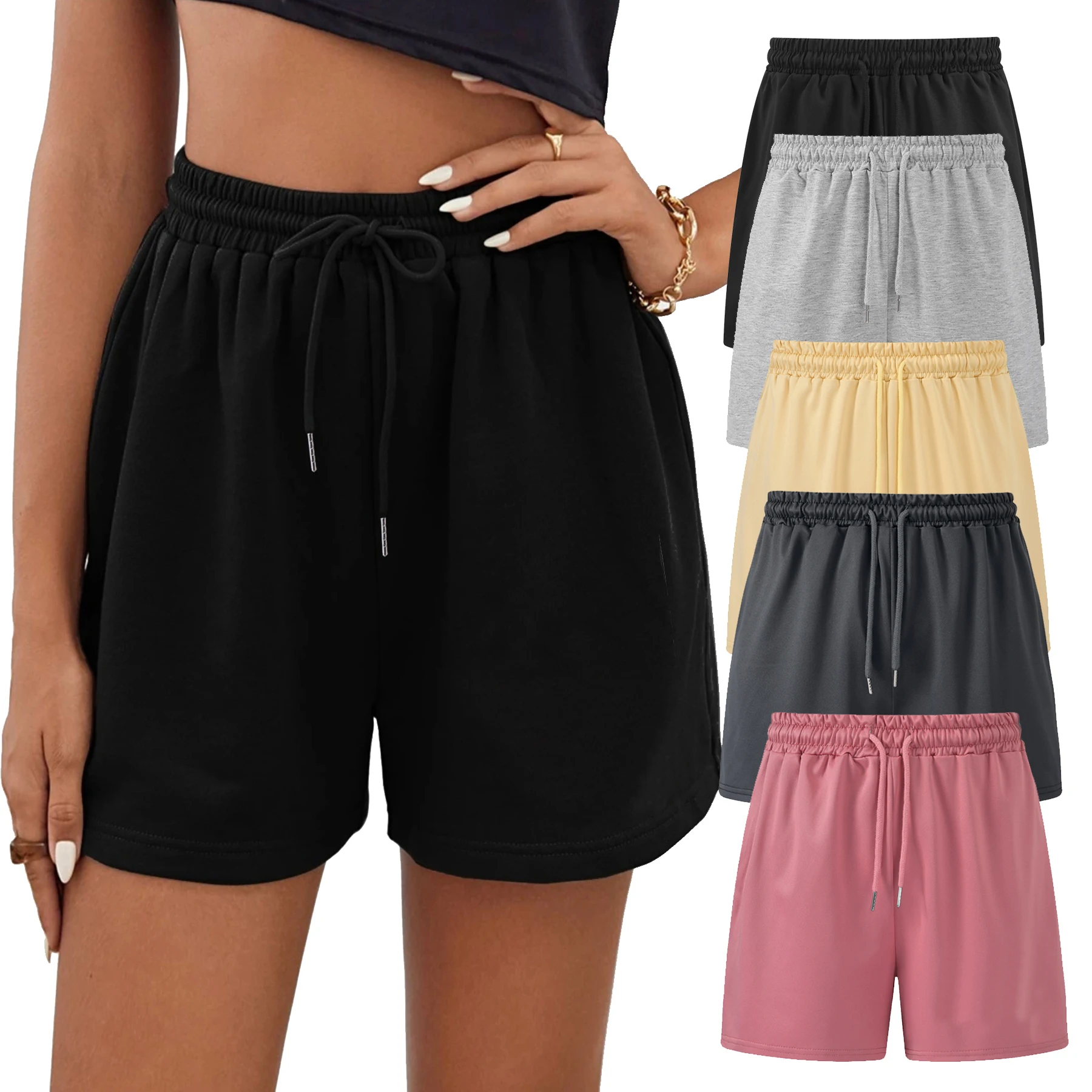 XUANSHOW-Summer-Women-Shorts-Sportswear-Lacing-Bottoms-Solid-Color ...