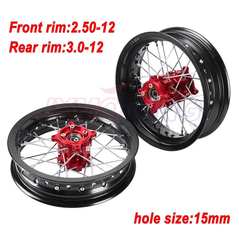 Pit-bike-Rims-15mm-hole-2-50-12inch-3-00x12-inch-front-and-rear-wheel ...