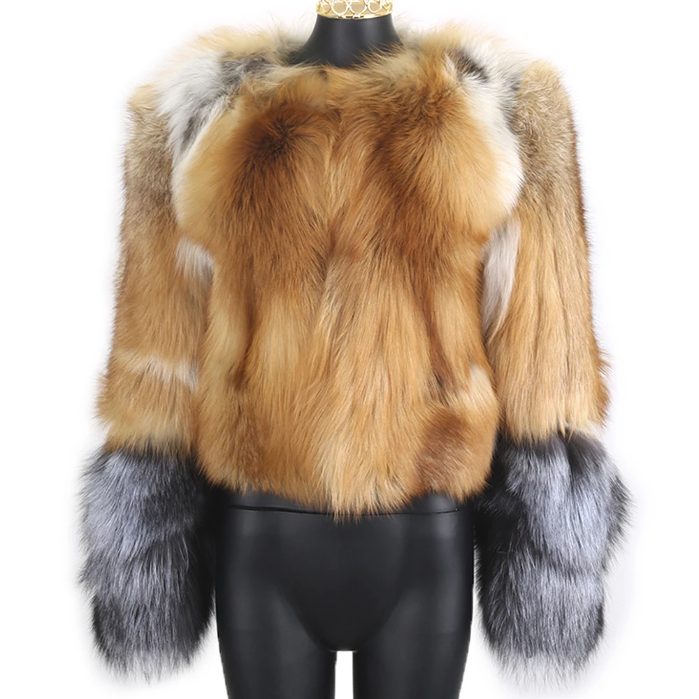 2022 Winter Jacket With Fur Fox Coats Natural Fur For Women Long ...
