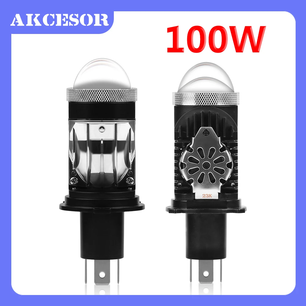 2pcs-Projector-Lens-H4-LED-Hi-Lo-Beam-Auto-Lamp-CSP-Chips-100W-16000LM ...